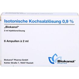 Isotonische Kochsalzl&ouml;sung 0,9% Biokanol Ampullen 6X2 ml
