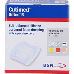 B2B Medical Cutimed Siltec B Schaumverb.10x10 cm m.Haftr. 10 St
