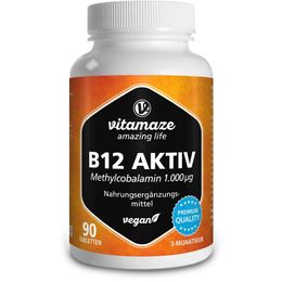 Vitamaze GmbH B12 Aktiv 1.000 &mu;g vegan Tabletten 90 St