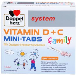 Queisser Doppelherz Vitamin D+C Mini-Tabs family system 20 St