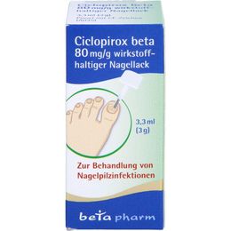betapharm Ciclopirox beta 80 mg/g wirkstoffhalt.Nagellack 3.3 ml