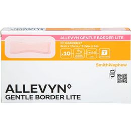 smith&nephew Allevyn Gentle Border Lite 8x15 cm Schaumverb. 10 St
