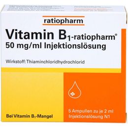 Vitamin B1-ratiopharm 50 mg/ml Inj.Lsg.Ampullen 5X2 ml