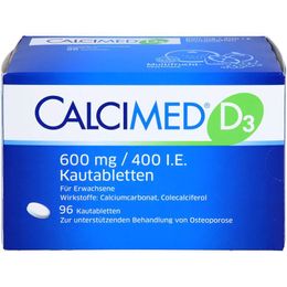 HERMES Arzneimittel Calcimed D3 600 mg/400 I.E. Kautabletten 96 St