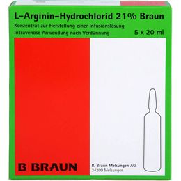 B.Braun L-ARGININ-HYDROCHLORID 21% Elek.-Konz.Inf.-L. 5X20 ml