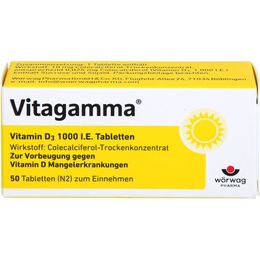 W&Ouml;RWAG PHARMA Vitagamma Vitamin D3 1.000 I.E. Tabletten 50 St