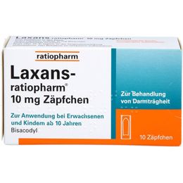 LAXANS-ratiopharm 10 mg Z&auml;pfchen 10 St