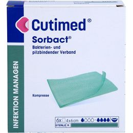 Avitamed Cutimed Sorbact Kompressen 4x6 cm 6 St