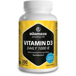 Vitamaze GmbH Vitamin D3 1.000 I.E. daily vegetarisch Tabletten 200 St