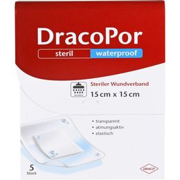 Dracopor waterproof Wundverband 15x15 cm steril 5 St