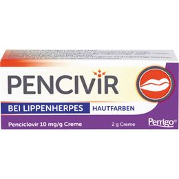 Pencivir bei Lippenherpes Creme hautfarben 1% 2 g