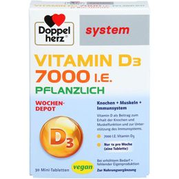 Queisser Doppelherz Vitamin D3 7000 I.E. pflanzlich sys.TAB 30 St