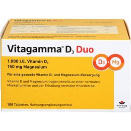 WÖRWAG PHARMA Vitagamma D3 Duo 1.000 I.E Vit.D3 150mg Magnes.NEM 100 St