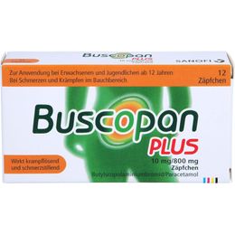 EurimPharm Arzneimittel Buscopan plus 10 mg/800 mg Suppositorien 12 St