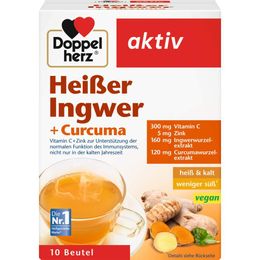 Queisser Doppelherz heißer Ingwer+Curcuma Beutel 10 St