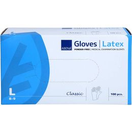 ABENA LATEX-HANDSCHUHE Classic unster.puderfrei L natur 100 St
