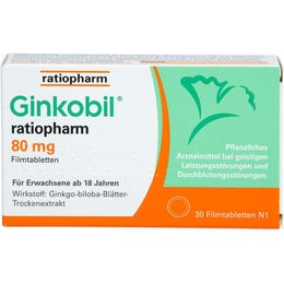 GINKOBIL-ratiopharm 80 mg Filmtabletten 30 St