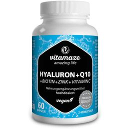 Vitamaze GmbH Hyalurons&auml;ure 200 mg hochdos.+Coenzym Q10 vegan 60 St