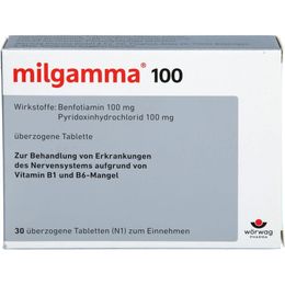 WÖRWAG PHARMA Milgamma 100 mg überzogene Tabletten 30 St