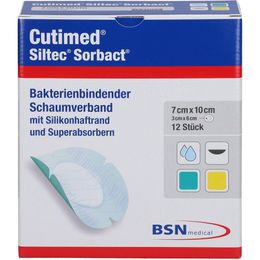 B2B Medical Cutimed Siltec Sorbact PU-Verb.7x10 cm oval 12 St