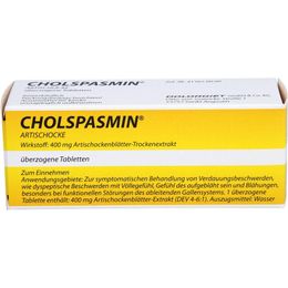 Dr.Theiss Cholspasmin Artischocke &uuml;berzogene Tabletten 30 St
