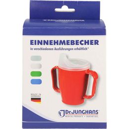 Dr. JUNGHANS Einnehmebecher m.Griff+Deckel 4mm wei&szlig; 1 St