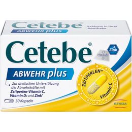 STADA Cetebe Abwehr plus Vitamin C+Vitamin D3+Zink Kaps. 30 St