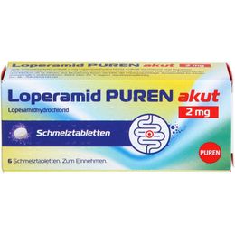 Loperamid Puren akut 2 mg Schmelztabletten 6 St