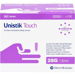 Unistik Touch 28 G Sicherheitslanzetten 100 St