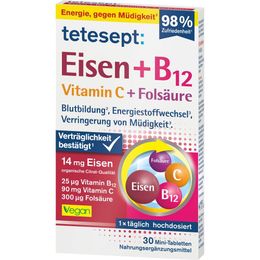 Tetesept Eisen+B12 Vitamin C+Fols&auml;ure Filmtabl. 30 St