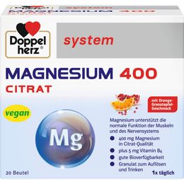 Queisser Doppelherz Magnesium 400 Citrat system Granulat 20 St