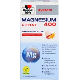 Queisser Doppelherz Magnesium 400 Citrat system Brausetabl. 24 St