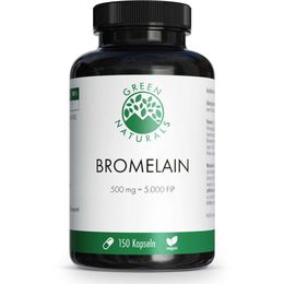 Heilpflanzenwohl GmbH Green Naturals Bromelain 500 mg vegan mit 5000 Fip 150 St