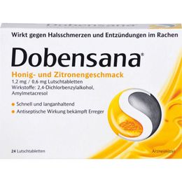 Reckitt Benckiser Deutschland GmbH Dobensana Honig- u.Zitronengeschm.1,2mg/0,6mg Lut. 24 St