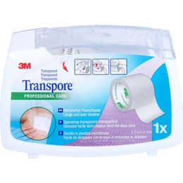 Transpore 2,5 cmx5 m Pflaster auf Abroller 1 St