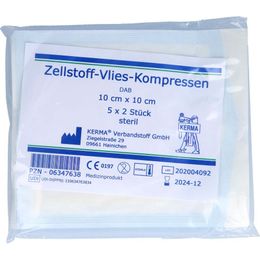 Zellstoff Vlies Kompressen steril 10x10 cm 5X2 St