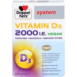 Queisser Doppelherz Vitamin D3 2000 I.E. vegan system Tabl. 60 St