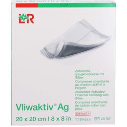 Lohmann & Rauscher Vliwaktiv Ag Aktivkohle Saugkomp.m.Silber 20x20 cm 10 St