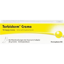 Terbiderm 10 mg/g Creme 30g bei Pilzerkrankungen der Haut (Fu&szlig;pilz)