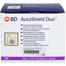 1001 Artikel Medical Bd Autoshield Duo Sicherheits-Pen-Nadeln 5 mm 100 St