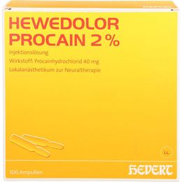 Hewedolor Procain 2% Injektionsl&ouml;sung in Ampullen 100X2 ml