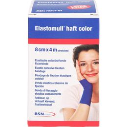 BSN Elastomull haft color 8 cmx4 m Fixierb.blau 1 St