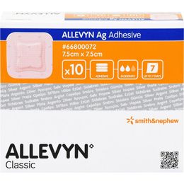 smith&nephew Allevyn Ag Adhesive 7,5x7,5 cm Wundverband 10 St