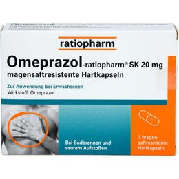 OMEPRAZOL-ratiopharm Sk 20 mg magensaftr.Hartkaps. 7 St