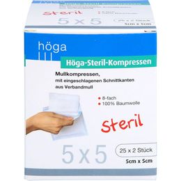 H&Ouml;GA-KOMPRESSEN 5x5 cm steril 8fach 25X2 St