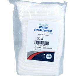 PARAM Watte Gefaltet gelegt 100% Baumwolle 50 g
