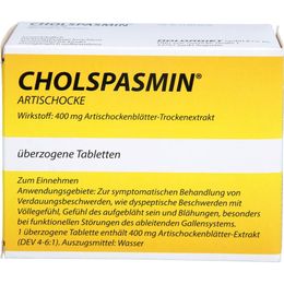 Dr.Theiss Cholspasmin Artischocke &uuml;berzogene Tabletten 100 St