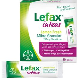 BAYER Lefax intens Lemon Fresh Mikro Granul.250 mg Sim. 20 St