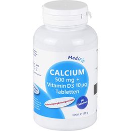 Calcium 500 mg+Vitamin D3 10 &mu;g Tabletten MediFit 90 St