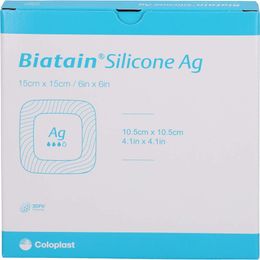 Coloplast Biatain Silicone Ag Schaumverband 15x15 cm 5 St